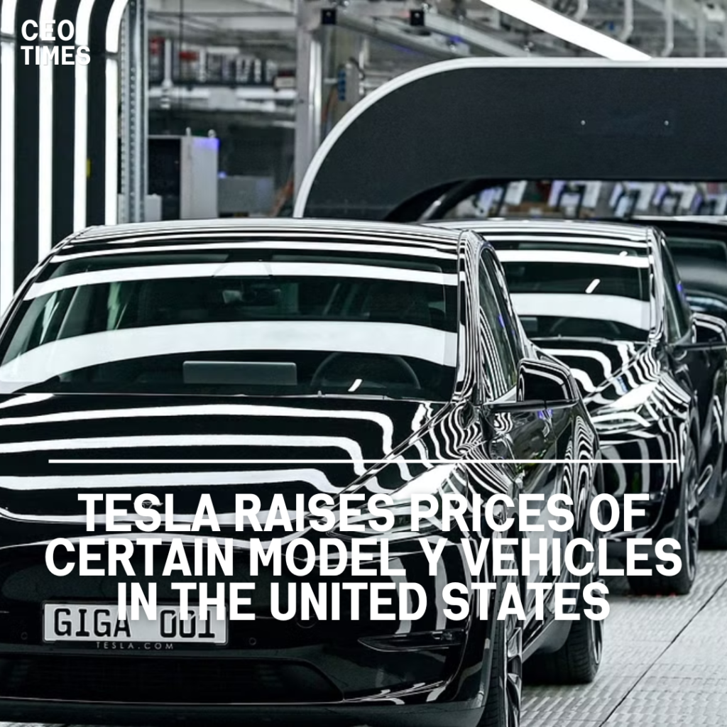 Tesla Raises Prices of Certain Model Y Vehicles in the United States ...